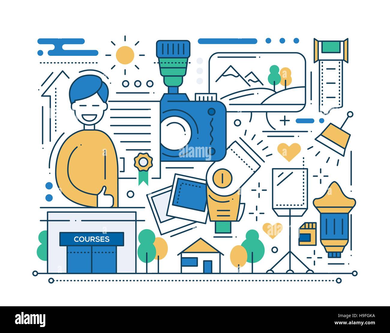 Urban photography Stock Vector Images - Alamy