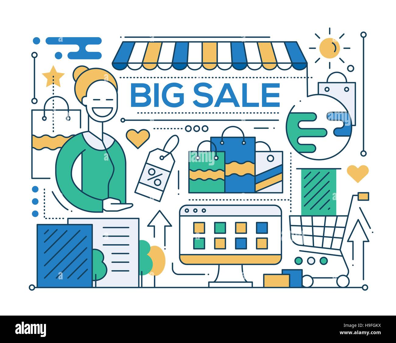 Big Sale - line design composition Stock Vector Image & Art - Alamy