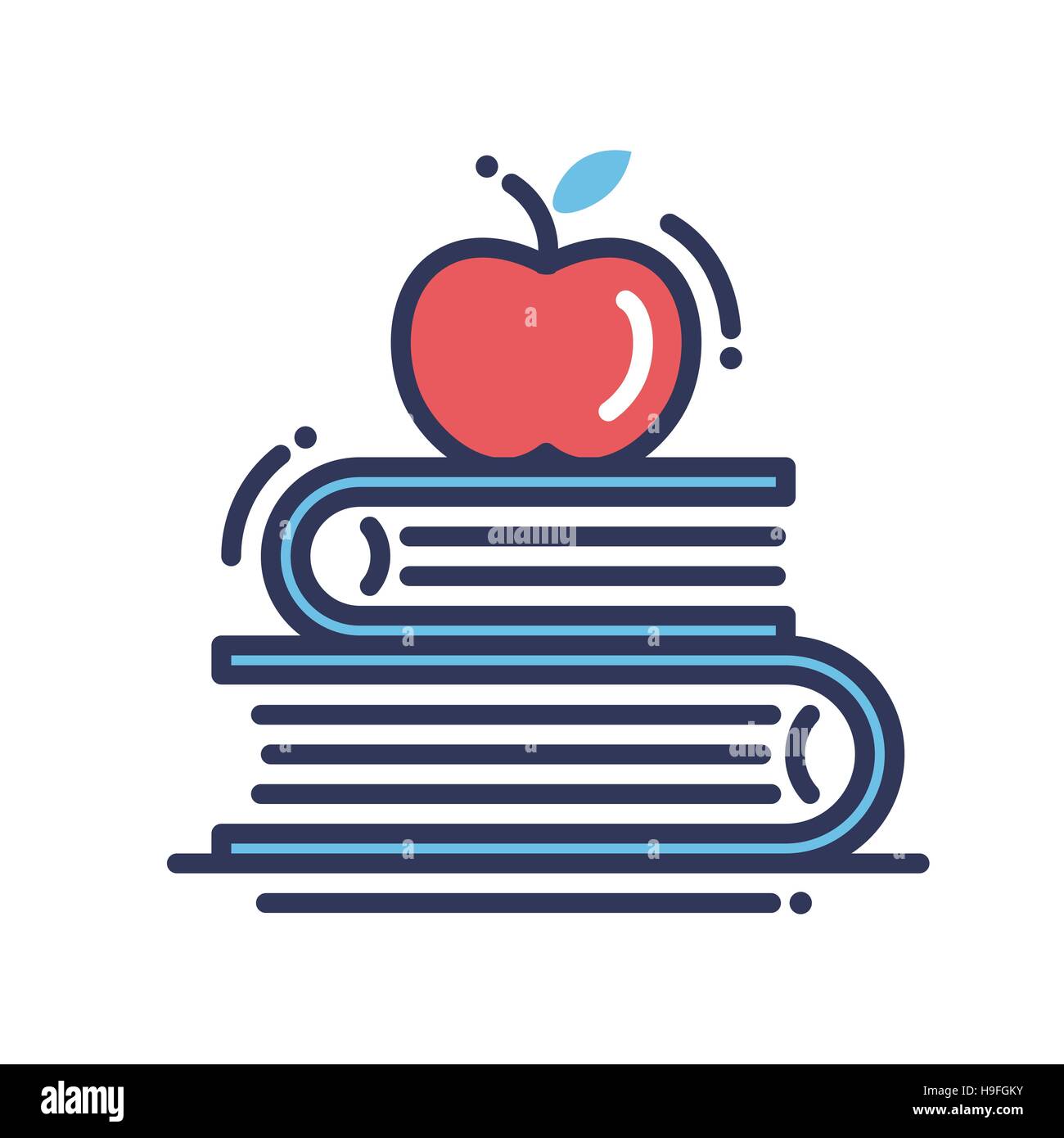Cartoon apple school symbol icon hi-res stock photography and images ...