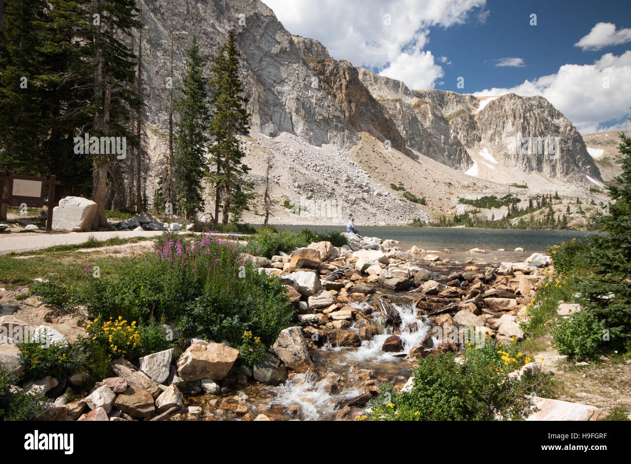 Lake Marie, Snowy Range, Medicine Bow Nation Forest Stock Photo - Alamy
