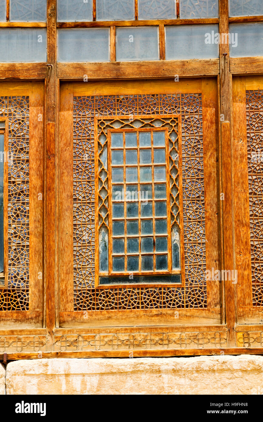 blur in iran shiraz the old persian architecture window and glass in ...