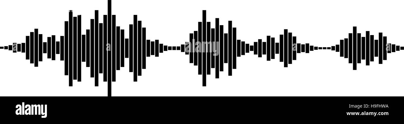 black and white sound waves Stock Vector Image & Art - Alamy