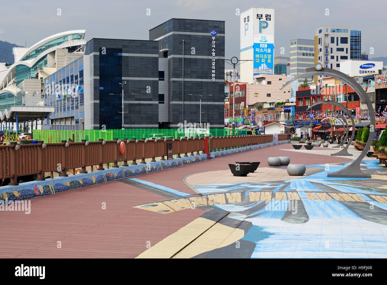 Waterfront Promenade, Nampo District, Busan, South Korea, Asia Stock ...