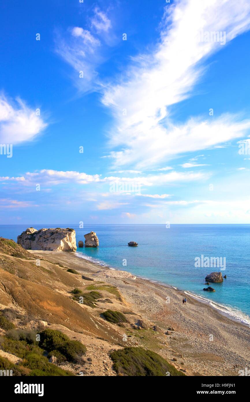 Aphrodite's Rock, Paphos, Cyprus, Eastern Mediterranean Sea Stock Photo ...