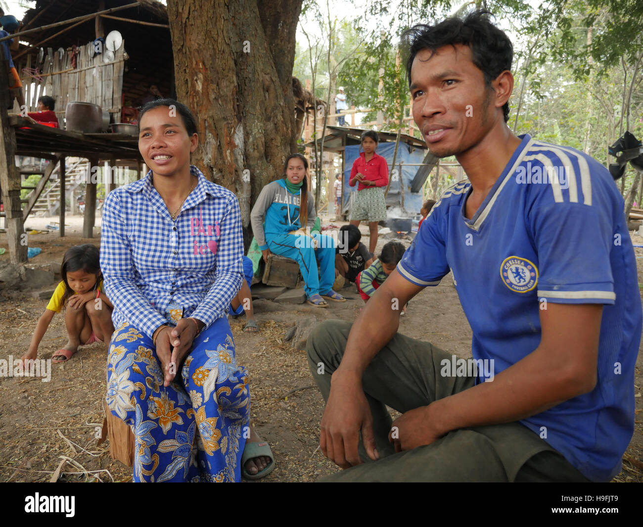 Cambodia, Stung Treng. Married couple. Sean Sprague photo Stock Photo ...