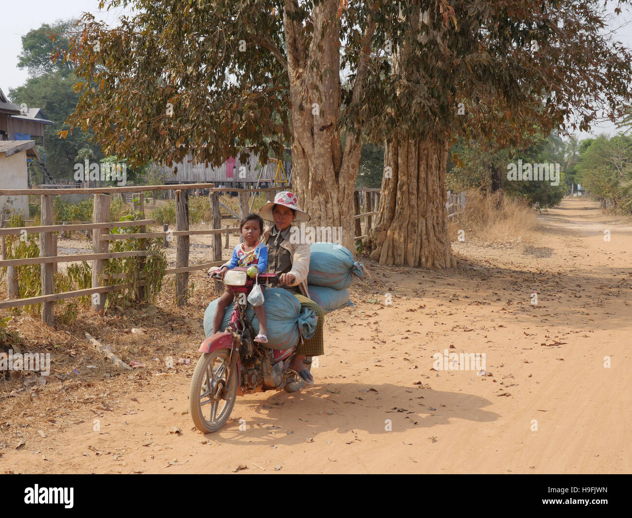 Cambodia, Stung Treng, Katot village, inhabited by Brao tribe. Woman ...