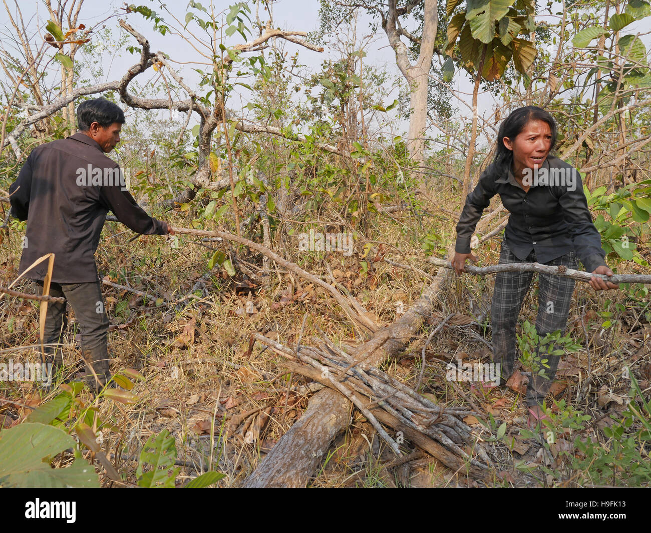 Cambodia, Stung Treng, Katot village, inhabited by Brao tribe ...