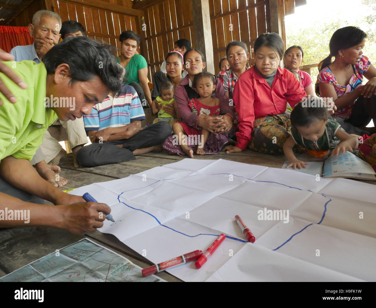 Cambodia, Stung Treng, Katot village, inhabited by Brao tribe. People ...