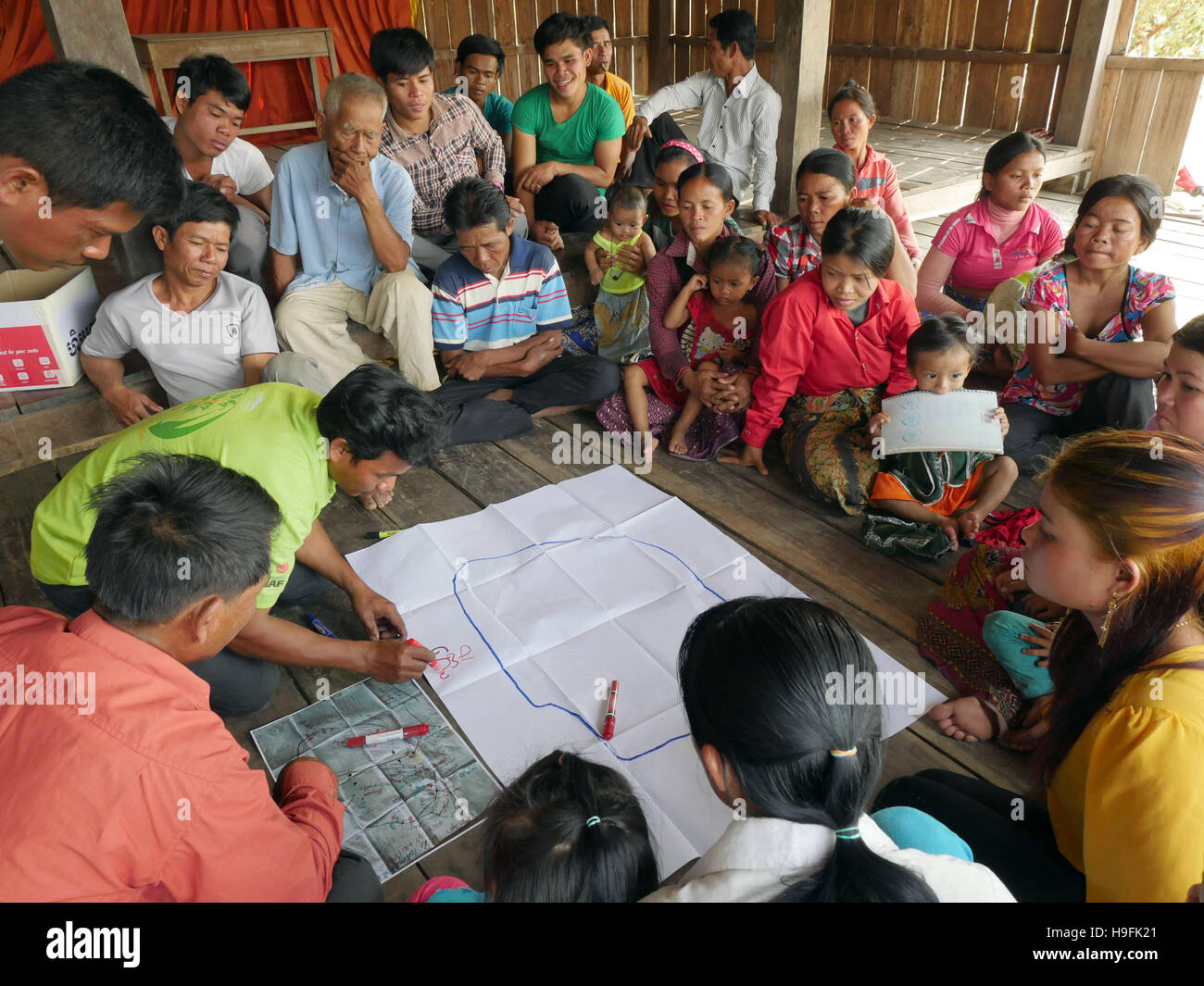 Cambodia, Stung Treng, Katot village, inhabited by Brao tribe. People ...