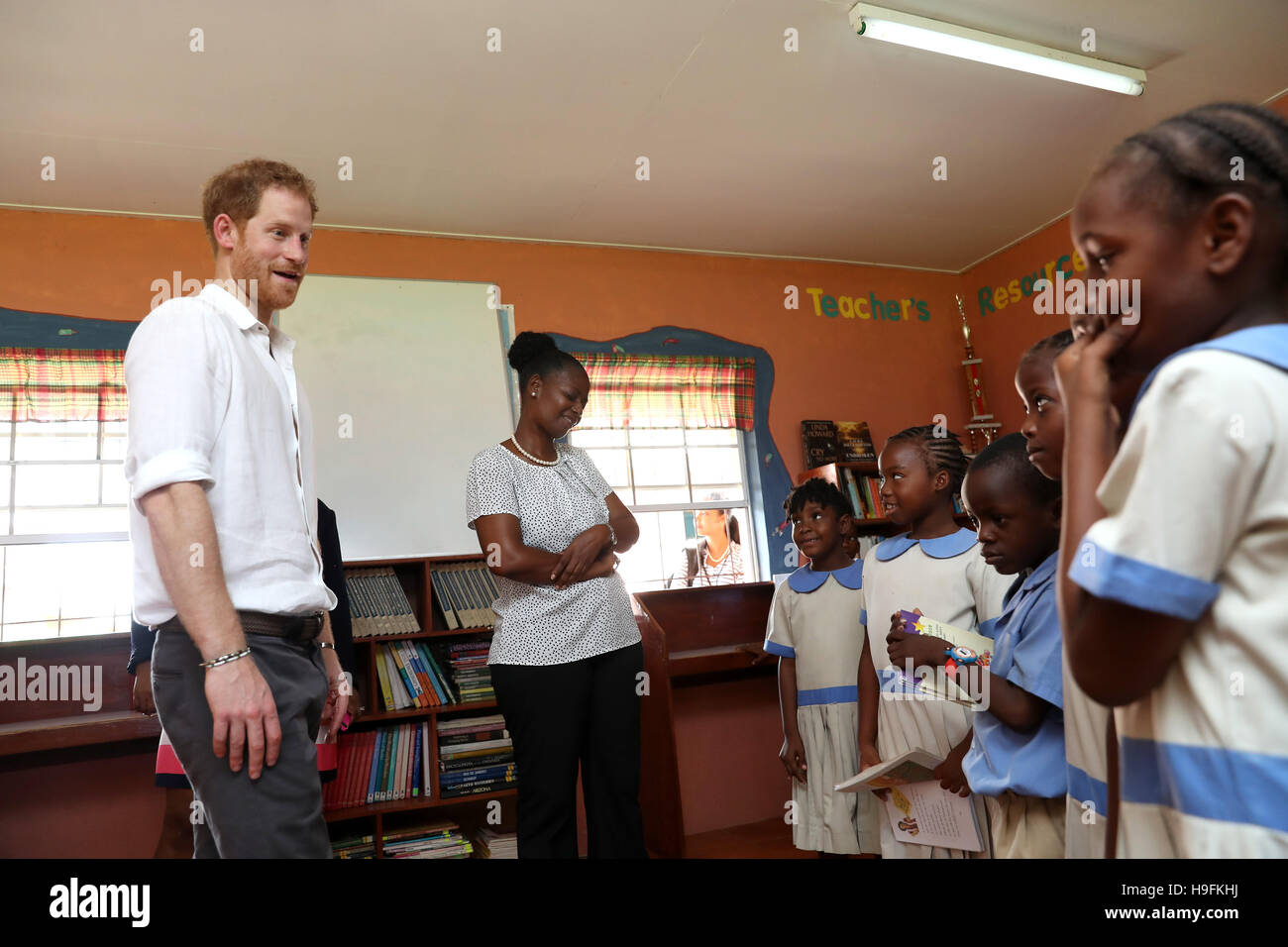 Prince Harry joins pupils at Holy Trinity primary school and nursery on ...