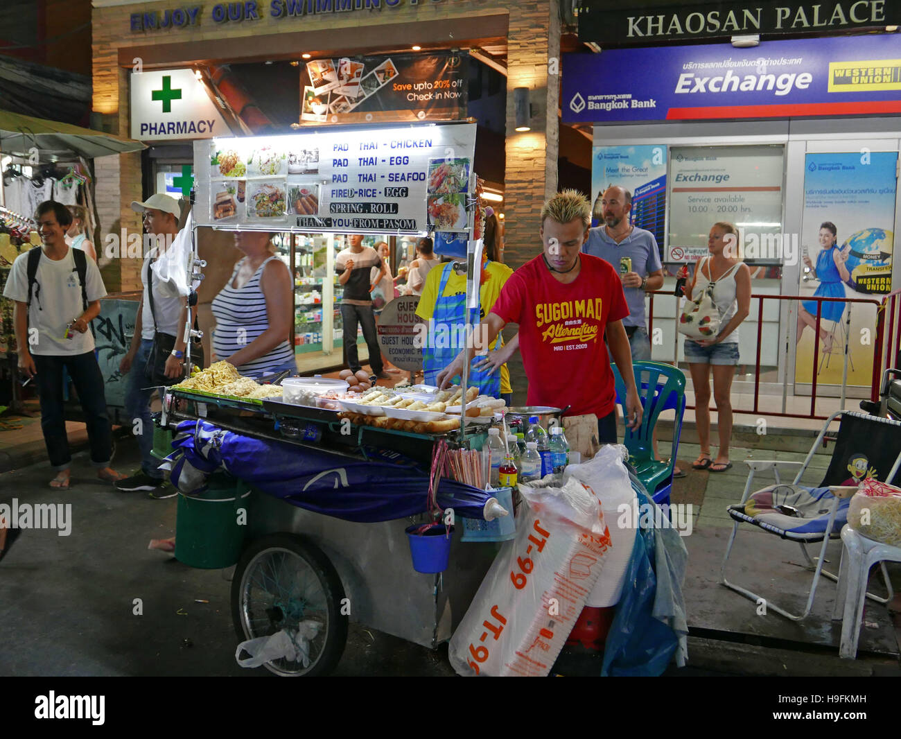 THAILAND Bangkok. Khao San Road. Food stall. Sean Sprague photo Stock ...