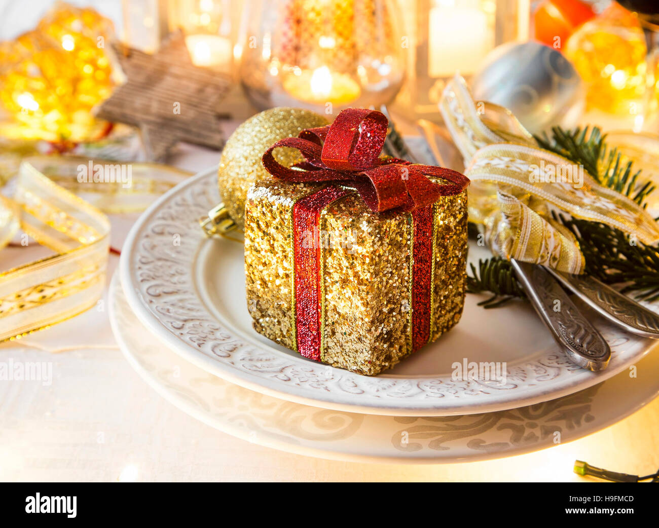 Festive present hi-res stock photography and images - Alamy