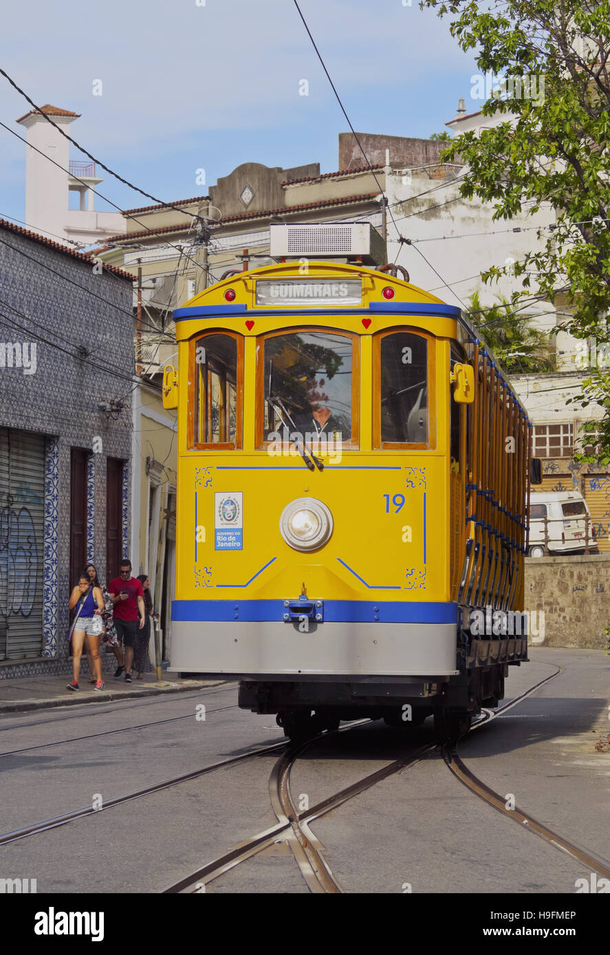 Brazil, City of Rio de Janeiro, The Santa Teresa Tram Stock Photo - Alamy