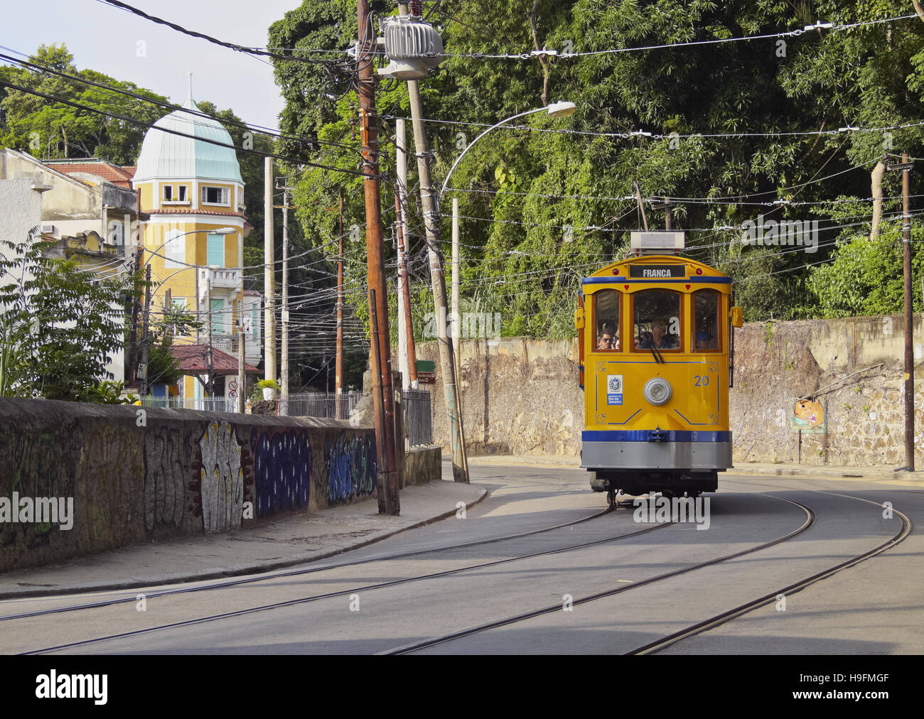 Brazil, City of Rio de Janeiro, The Santa Teresa Tram Stock Photo - Alamy