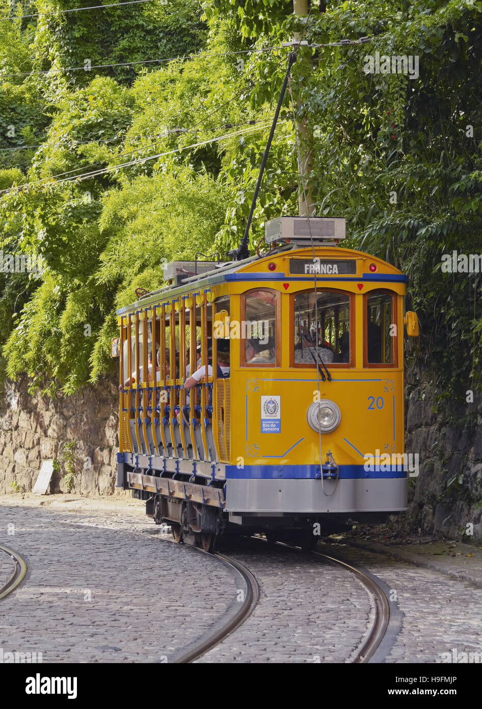 Brazil, City of Rio de Janeiro, The Santa Teresa Tram Stock Photo - Alamy