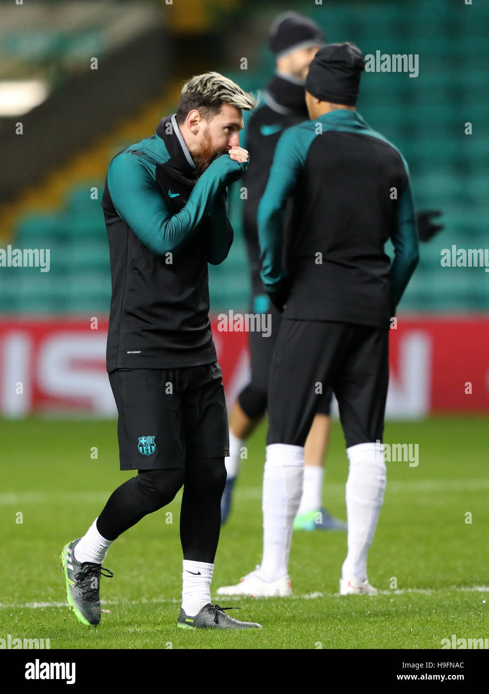 Barcelona's Lionel Messi during a training session ahead of the UEFA ...
