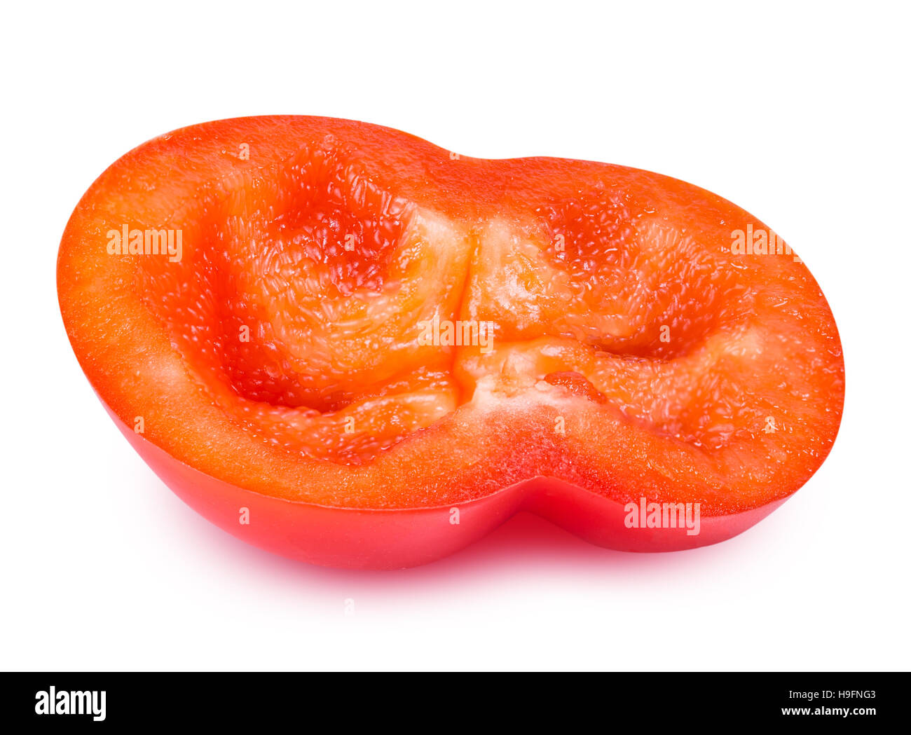 Slice pepper isolated on white background with clipping path Stock ...