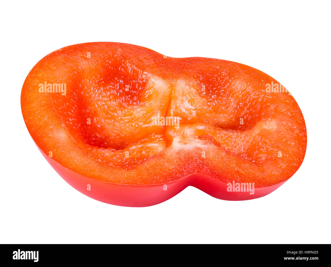Slice pepper isolated on white background with clipping path Stock ...