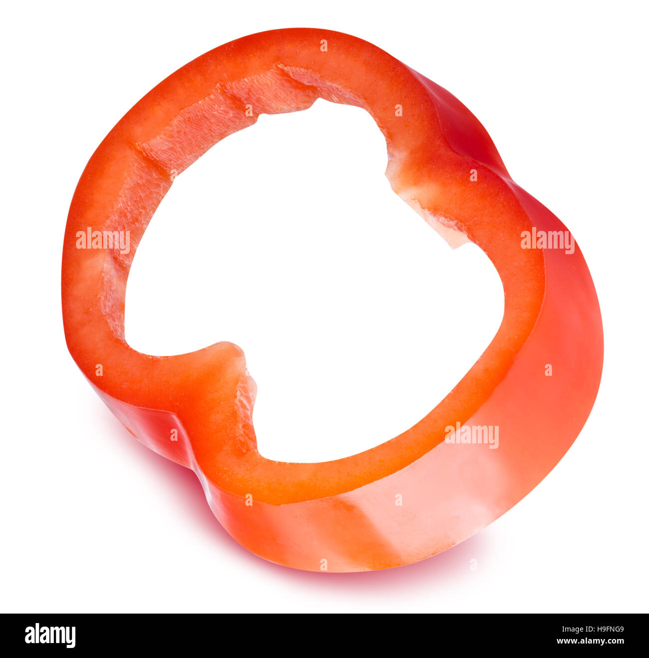 Slice pepper isolated on white background with clipping path Stock ...