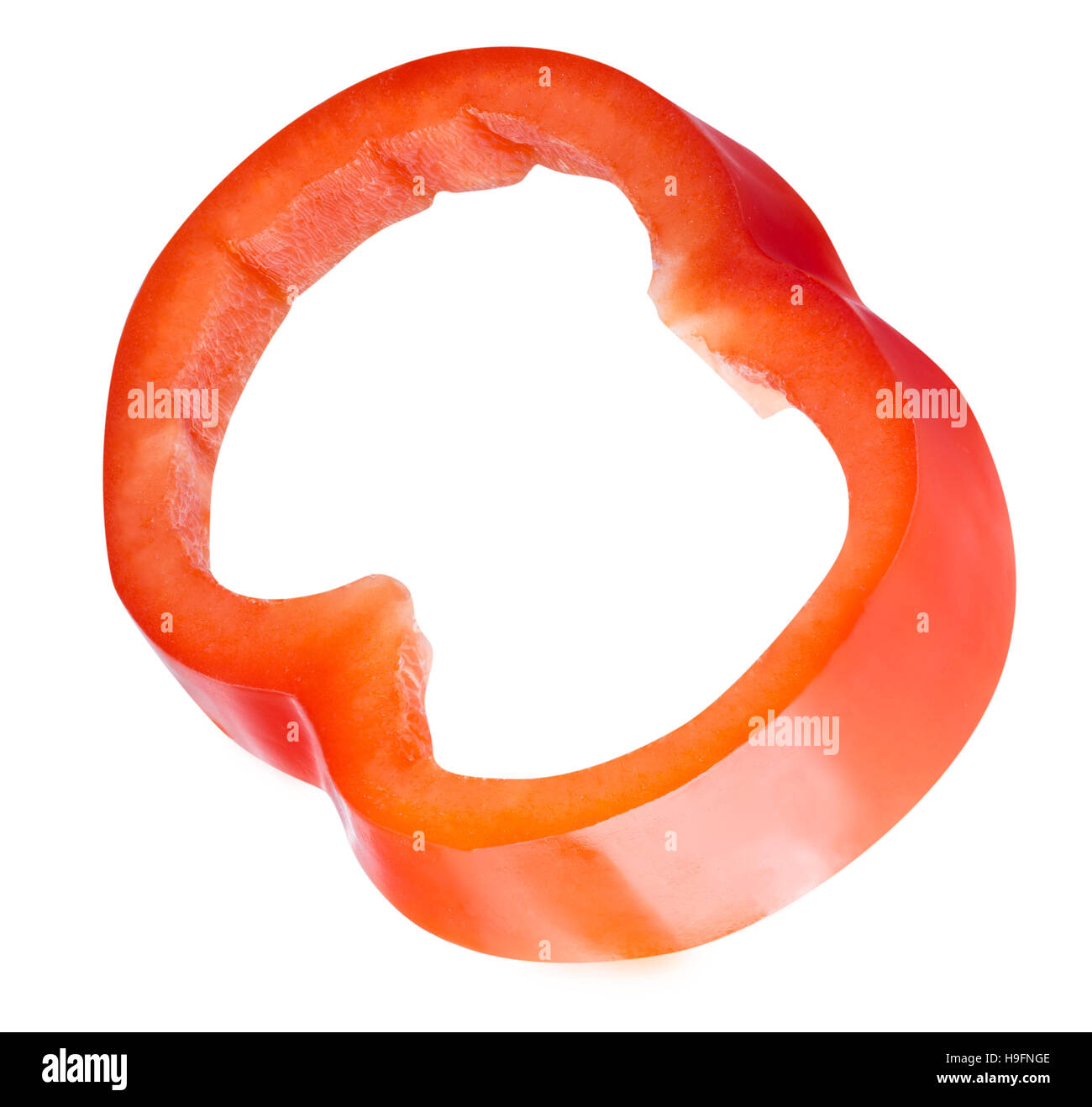 Slice pepper isolated on white background with clipping path Stock ...