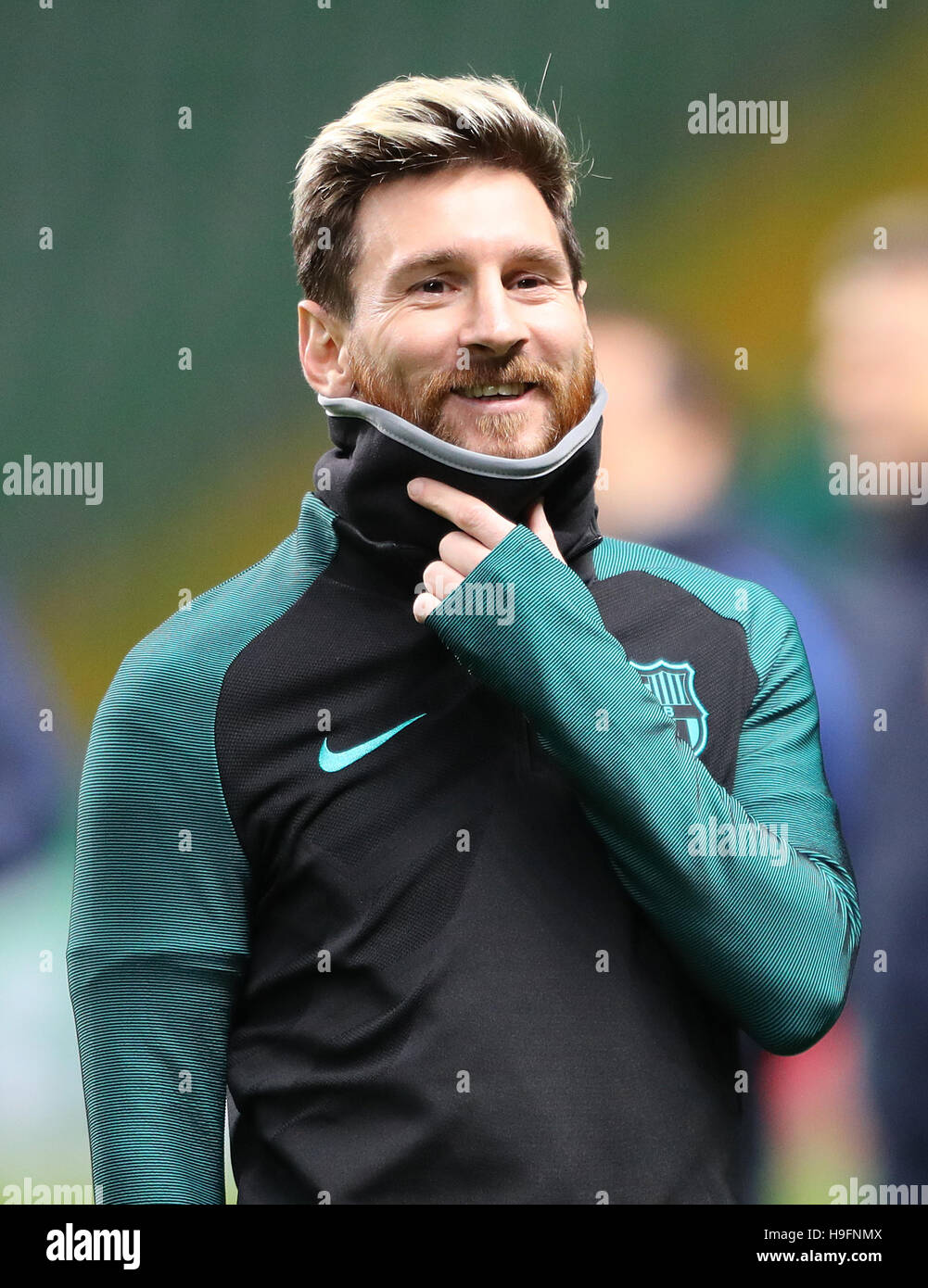 Barcelona's Lionel Messi during a training session ahead of the UEFA ...