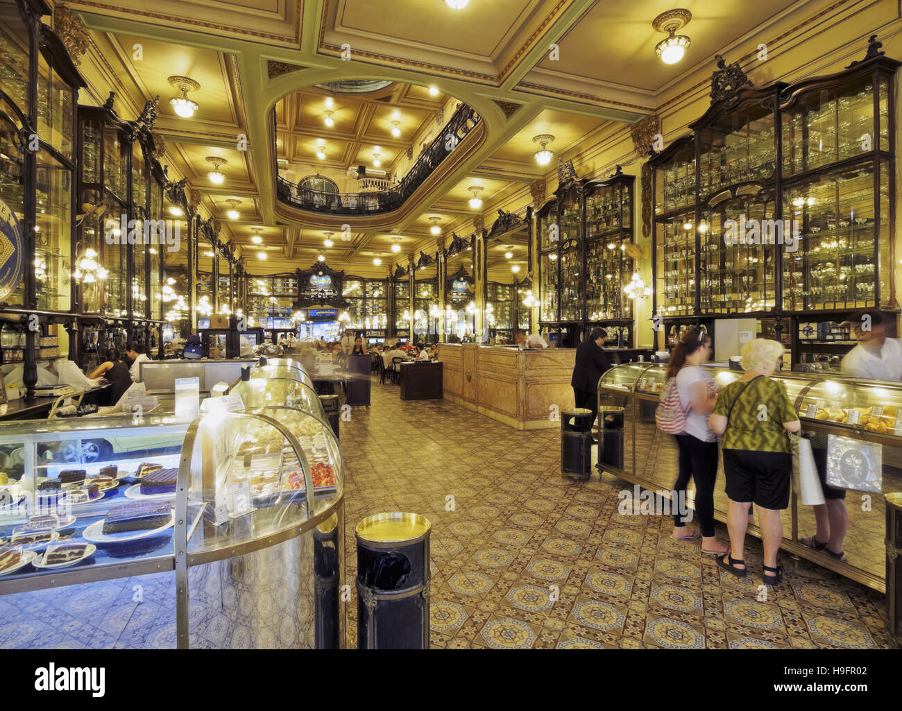 Brazil, City of Rio de Janeiro, Interior view of the Confeitaria ...