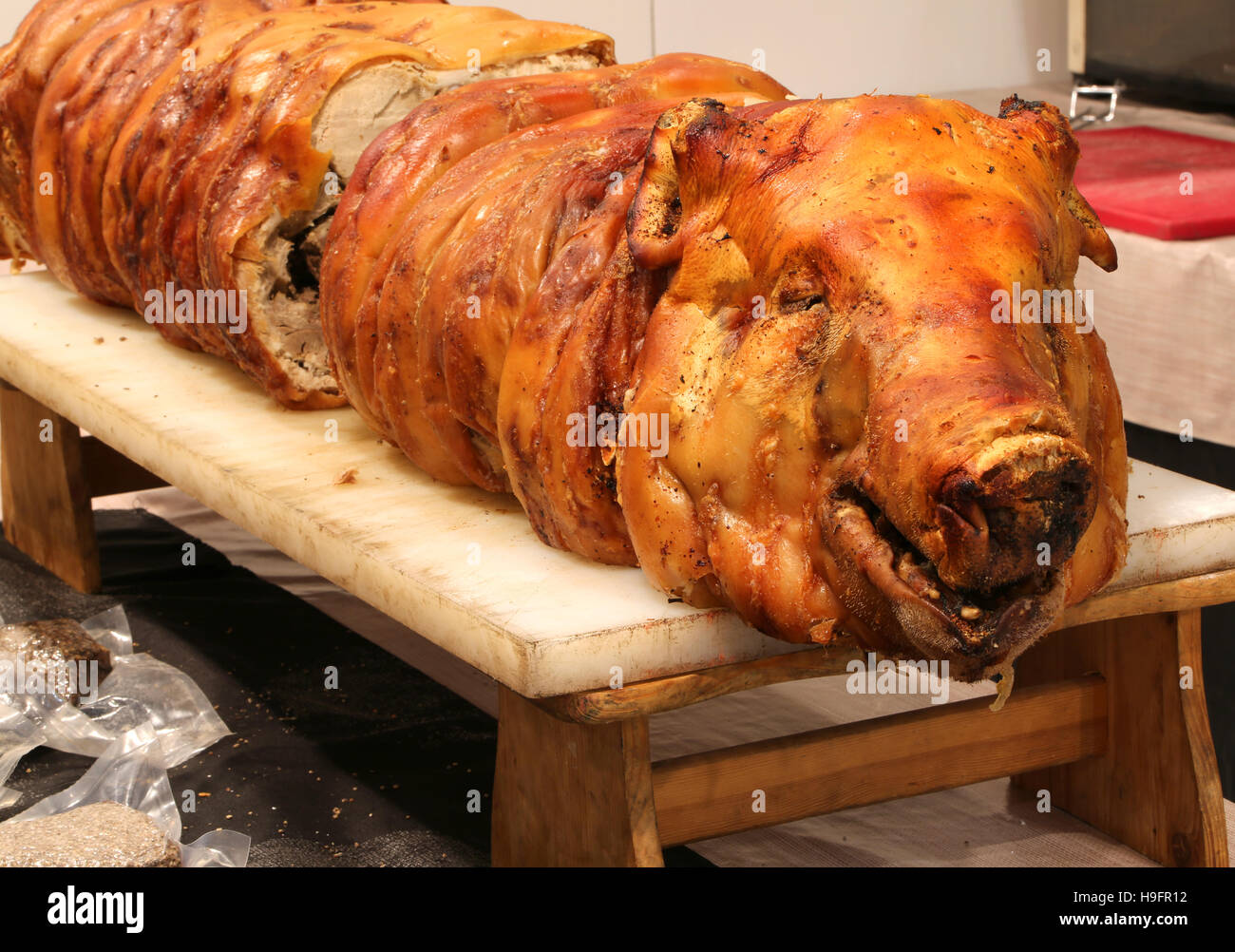 Porchetta roasted pig hi-res stock photography and images - Alamy