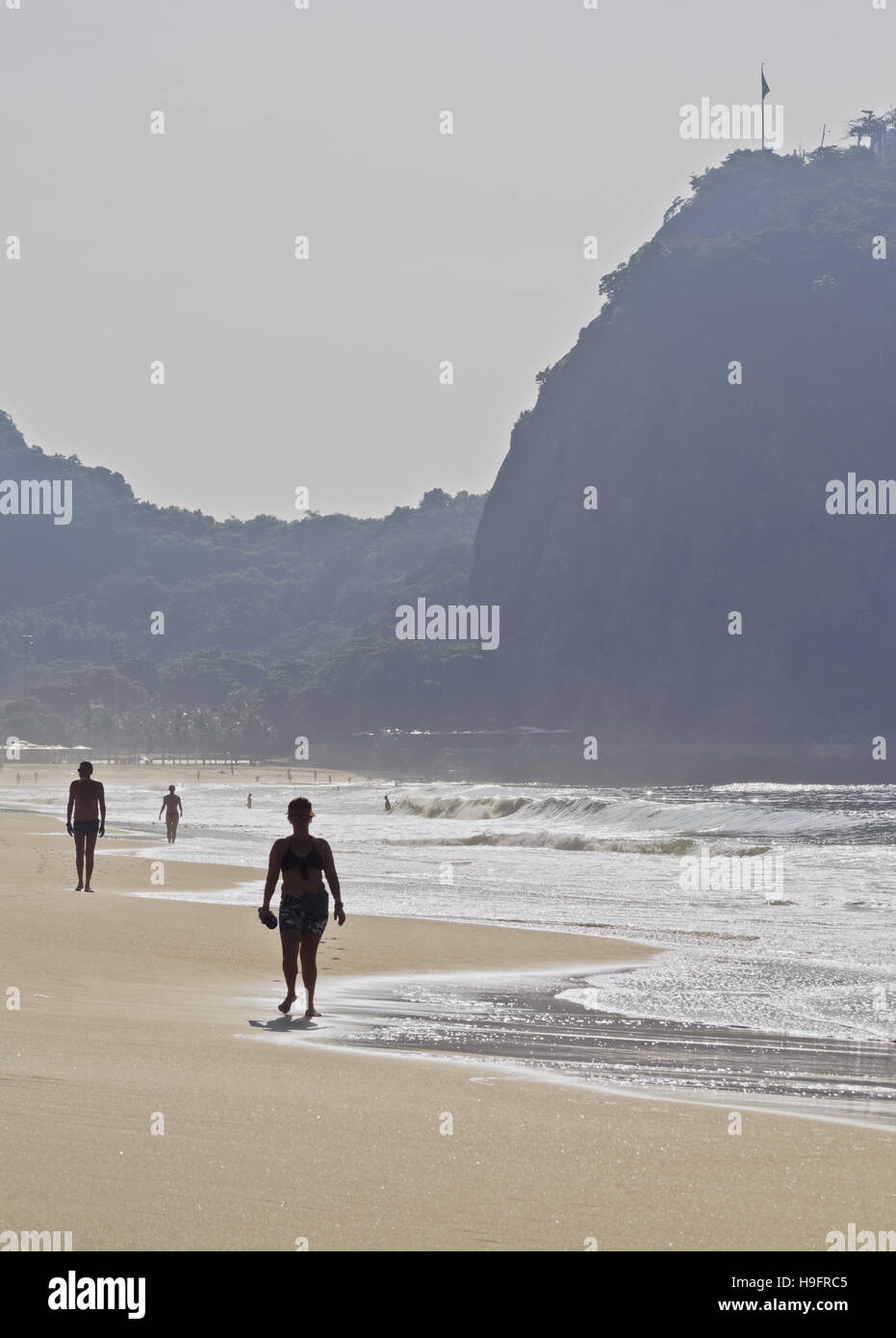 Brazil, City of Rio de Janeiro, View of the Leme Beach Stock Photo - Alamy