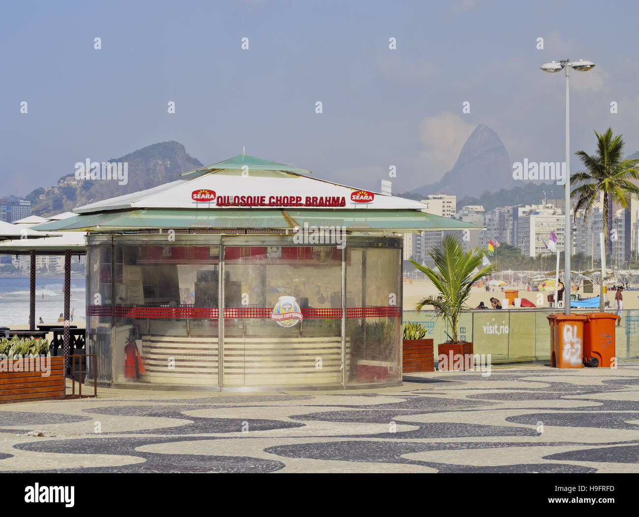 Brazil, City of Rio de Janeiro, Portuguese wave pattern pavement and ...
