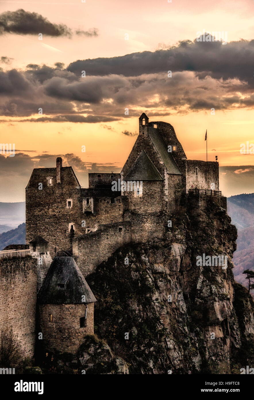 Aggstein Castle. Aggstein, Wachau, Austria Stock Photo - Alamy