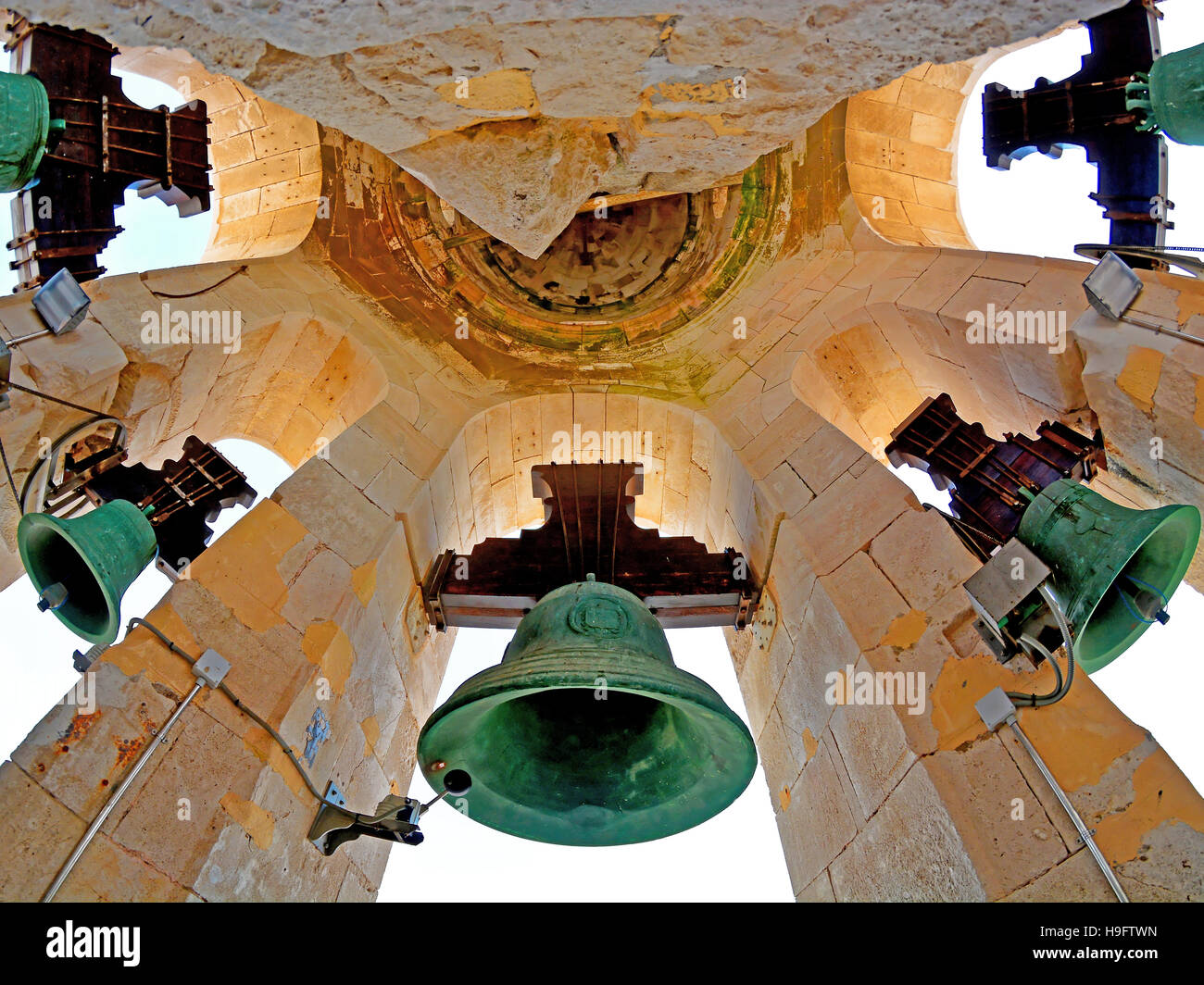 Cadiz cathedral bell tower and bells details Stock Photo - Alamy