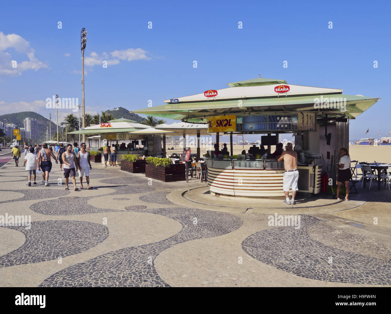 Brazil, City of Rio de Janeiro, Portuguese wave pattern pavement and ...