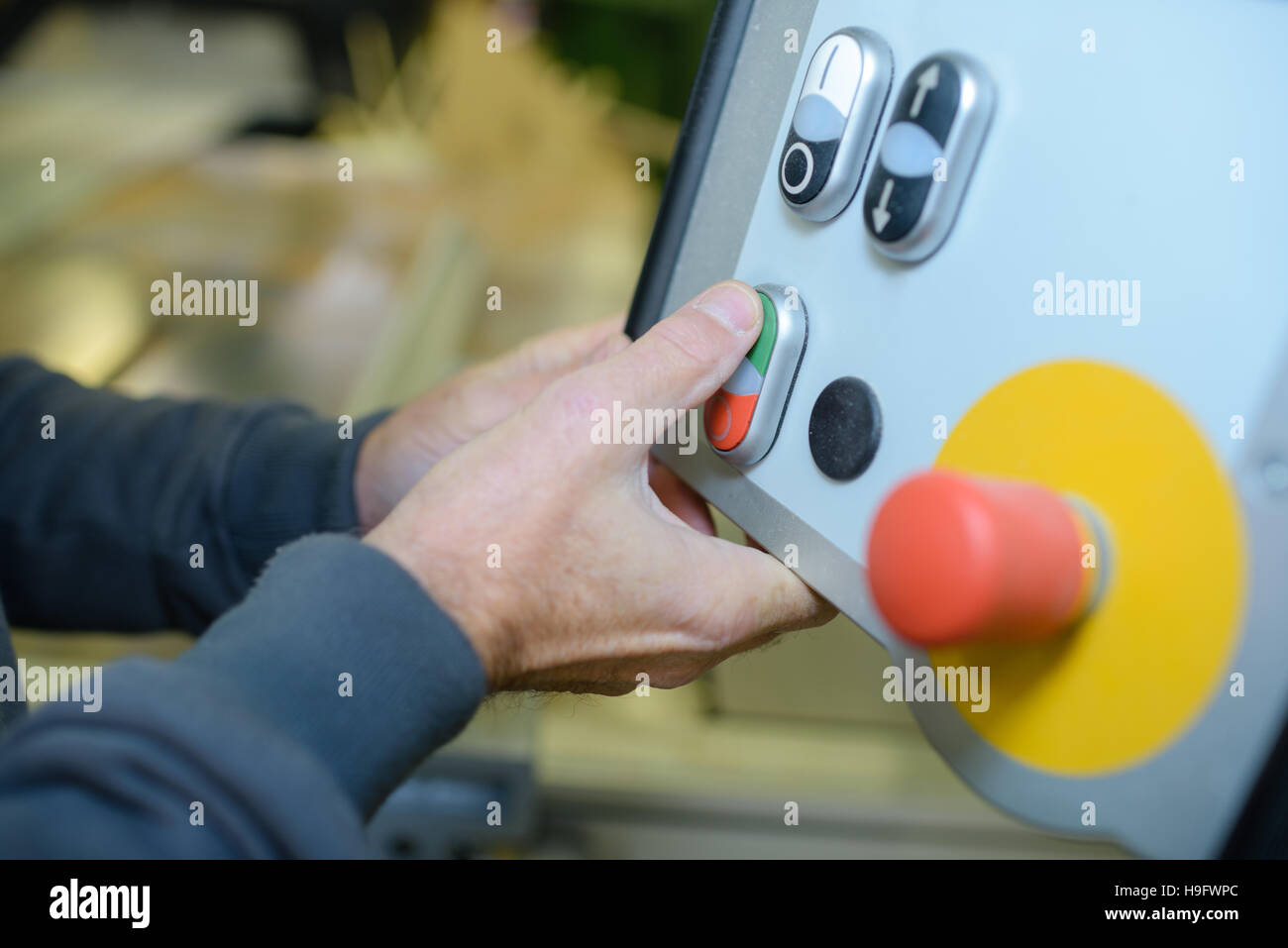 pressing the button Stock Photo - Alamy