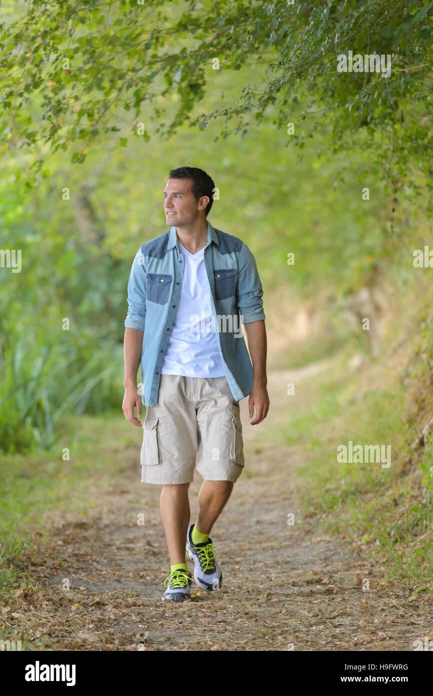 man in forest Stock Photo - Alamy