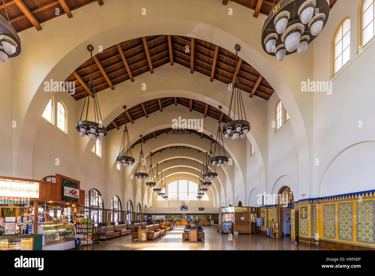 interior of historic santa fe train station in san diego Stock Photo ...