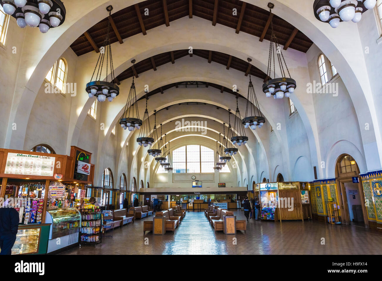 santa fe train station interior in san diego, ca us Stock Photo - Alamy