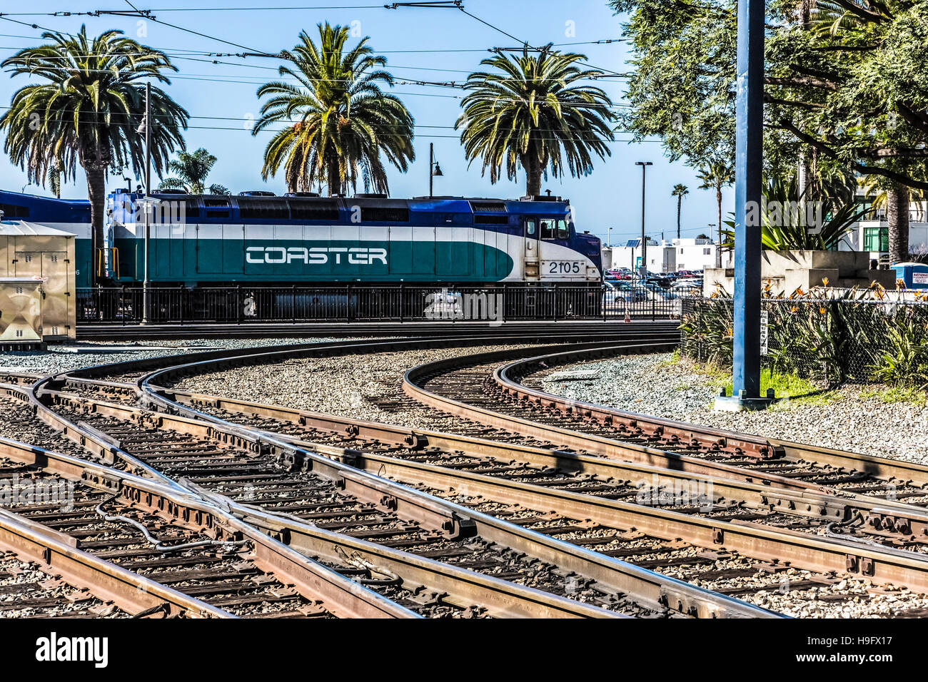 metropolitan transit system santa fe train station Stock Photo - Alamy