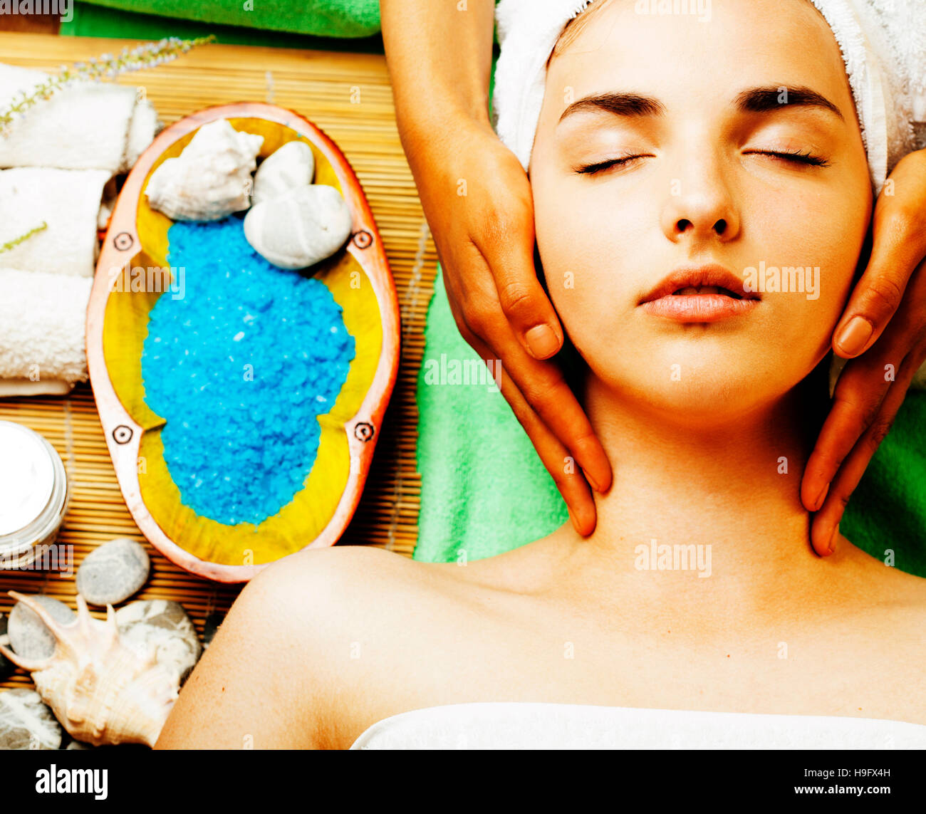 stock photo attractive lady getting spa treatment in salon Stock Photo ...