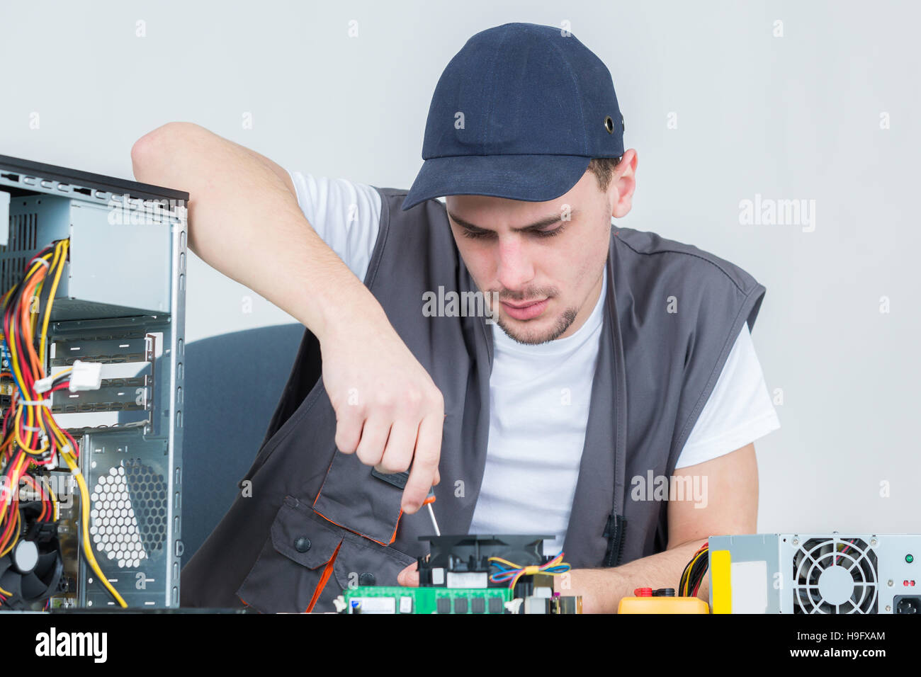 disassembling the CPU Stock Photo - Alamy