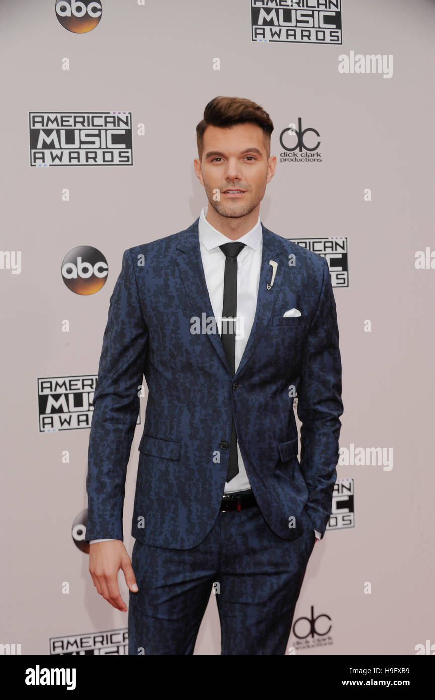 AJ Gibson arrives at the 2016 American Music Awards at Microsoft ...