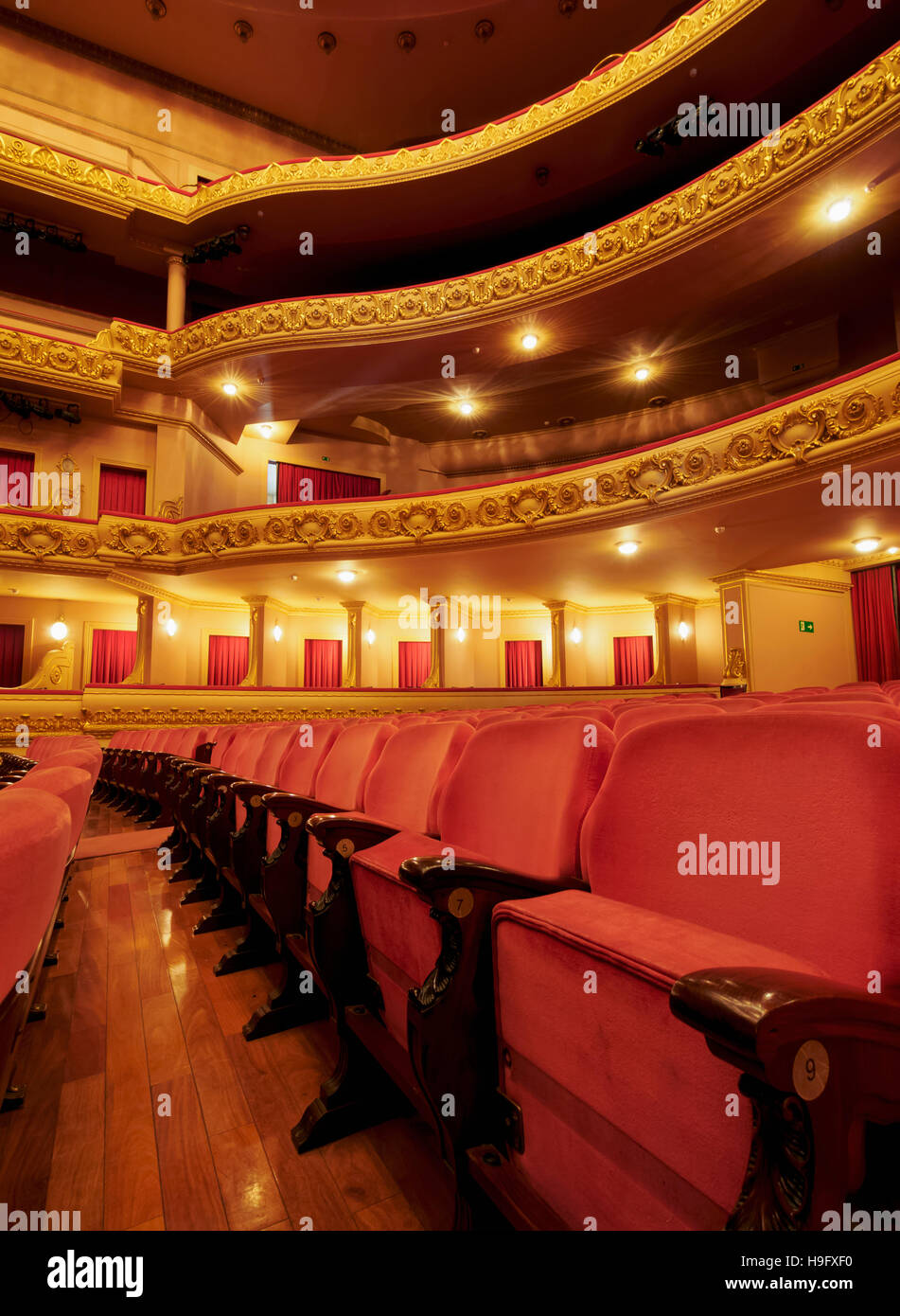 Brazil, City of Rio de Janeiro, Interior view of the hall of the ...