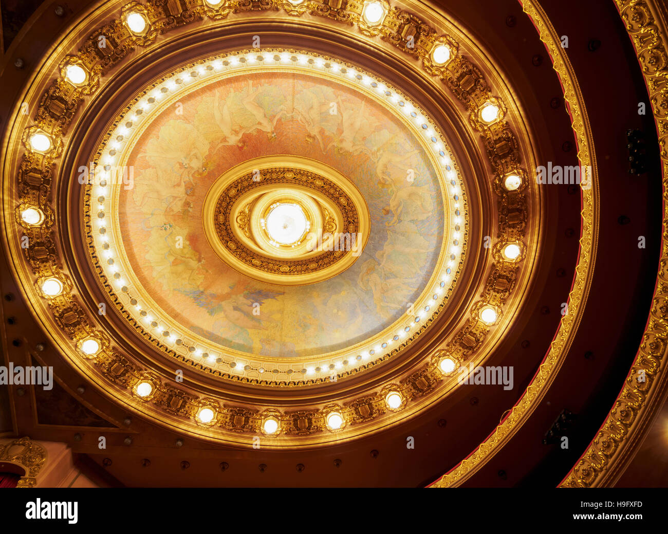 Brazil, City of Rio de Janeiro, Interior view of the hall of the ...
