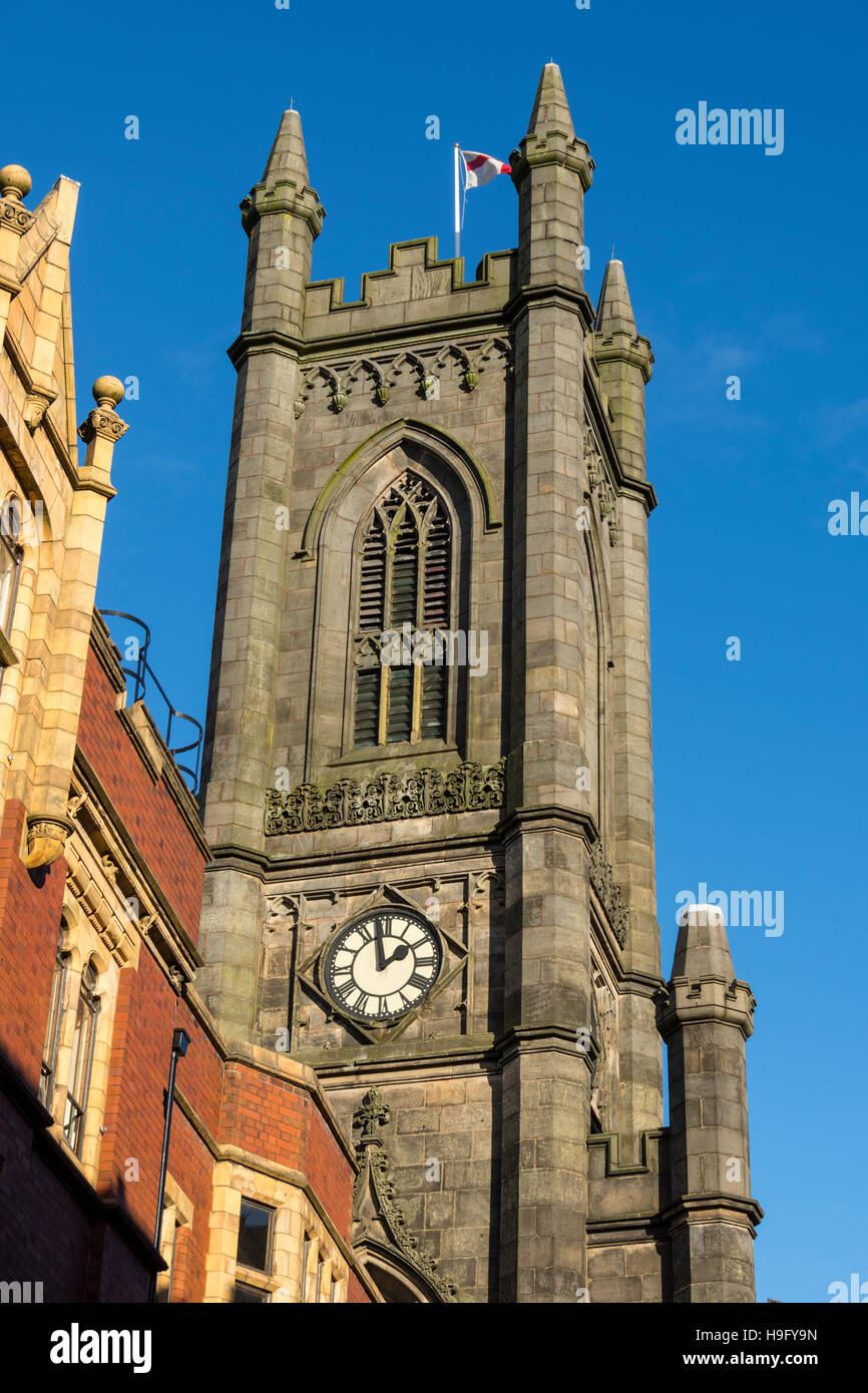 The tower of the Parish Church of St. Mary with St. Peter, from Church ...