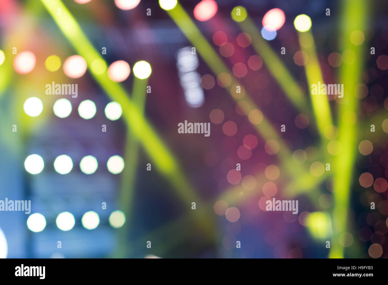 Colorful Stage Lights, light show at the Concert, Blurred lights Stock ...