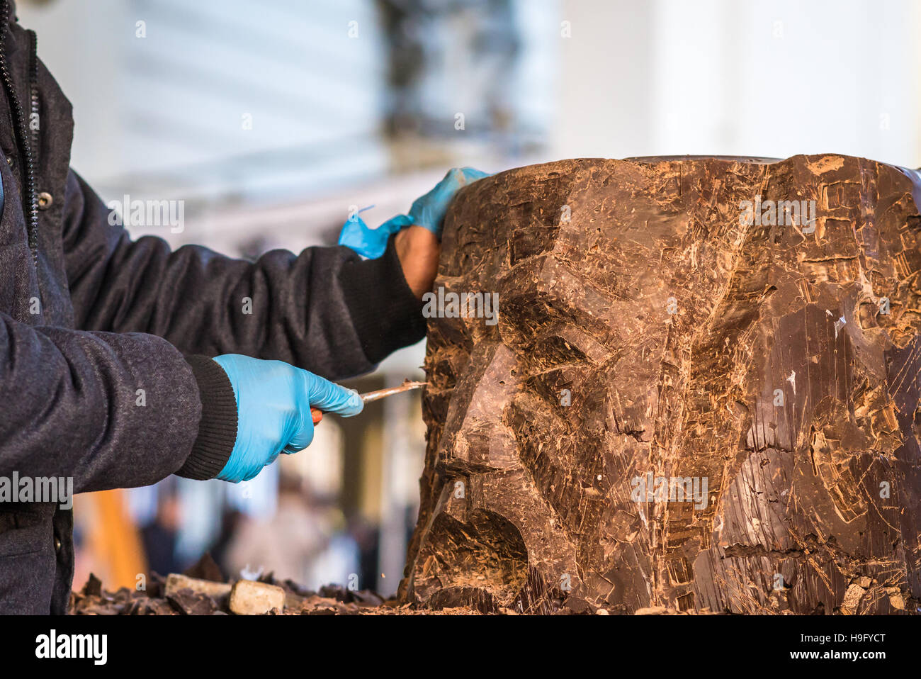 Head of chocolate Stock Photo - Alamy