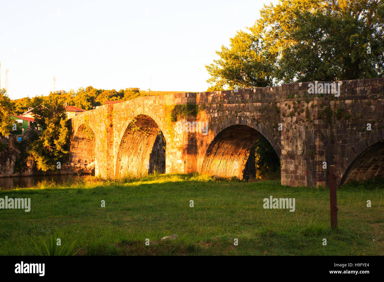 View of the Arce bridge, Cantabria. Spain Stock Photo - Alamy