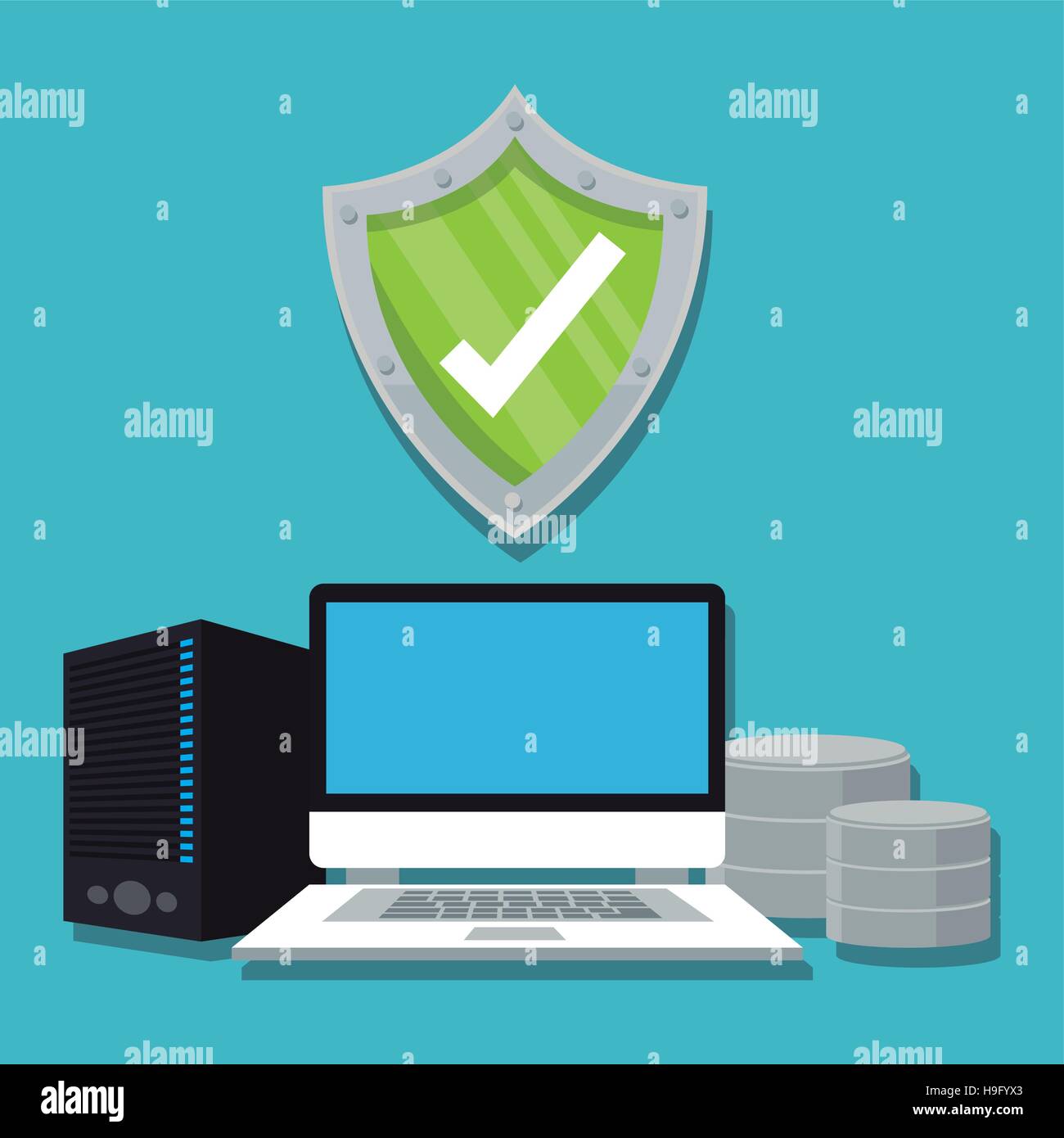 Colorful cyber security system design Stock Vector Image & Art - Alamy