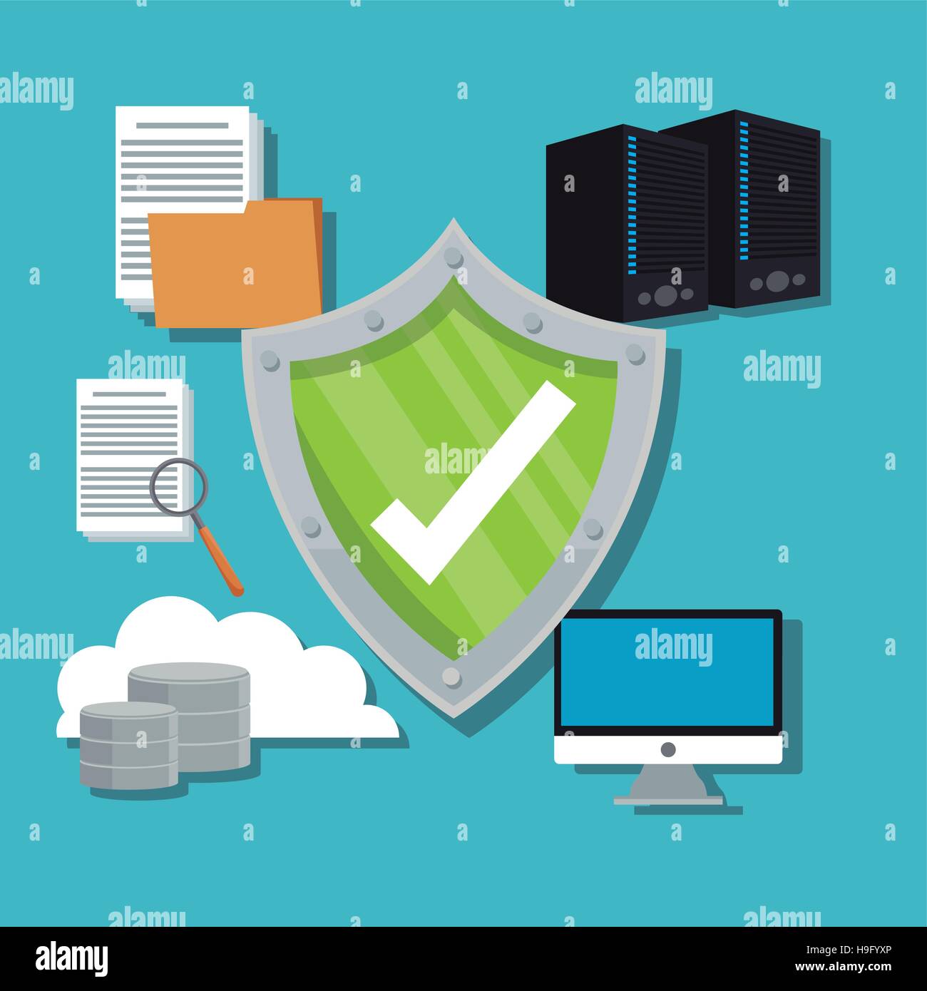 Colorful cyber security system design Stock Vector Image & Art - Alamy