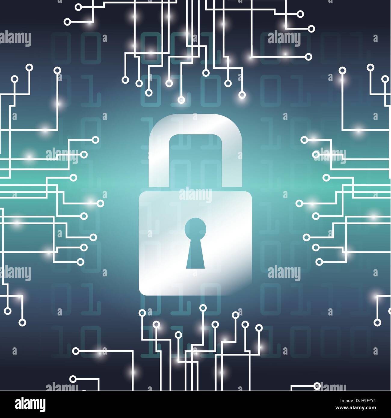 Blue cyber security system design Stock Vector Image & Art - Alamy