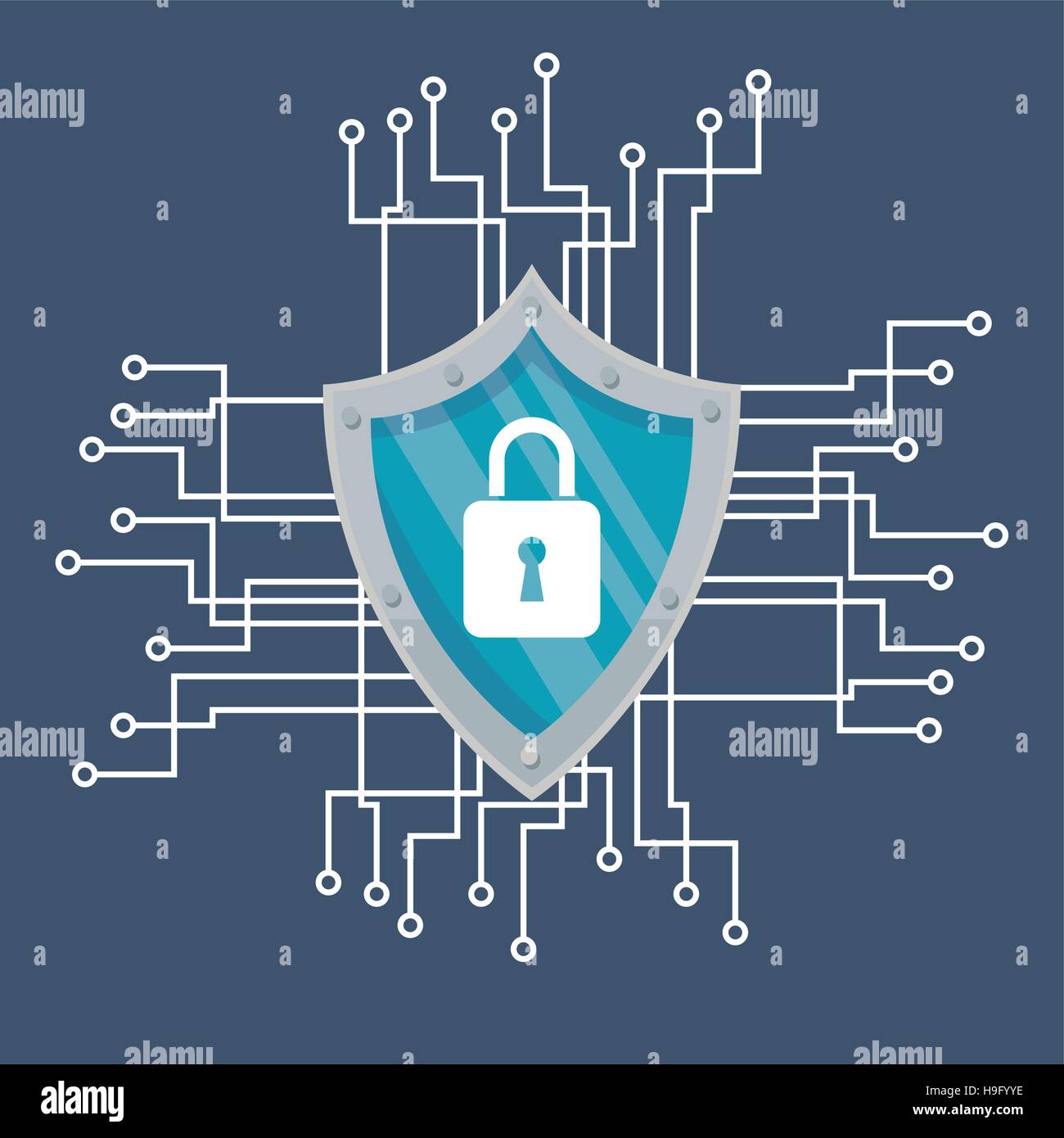 Blue cyber security system design Stock Vector Image & Art - Alamy